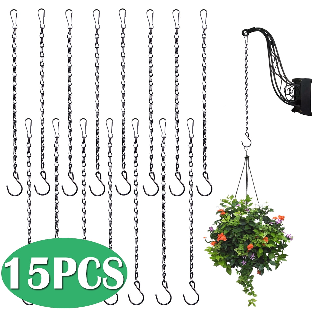 Hanging Chain Garden Plant Hangers for Bird Feeders Planters Lanterns ...