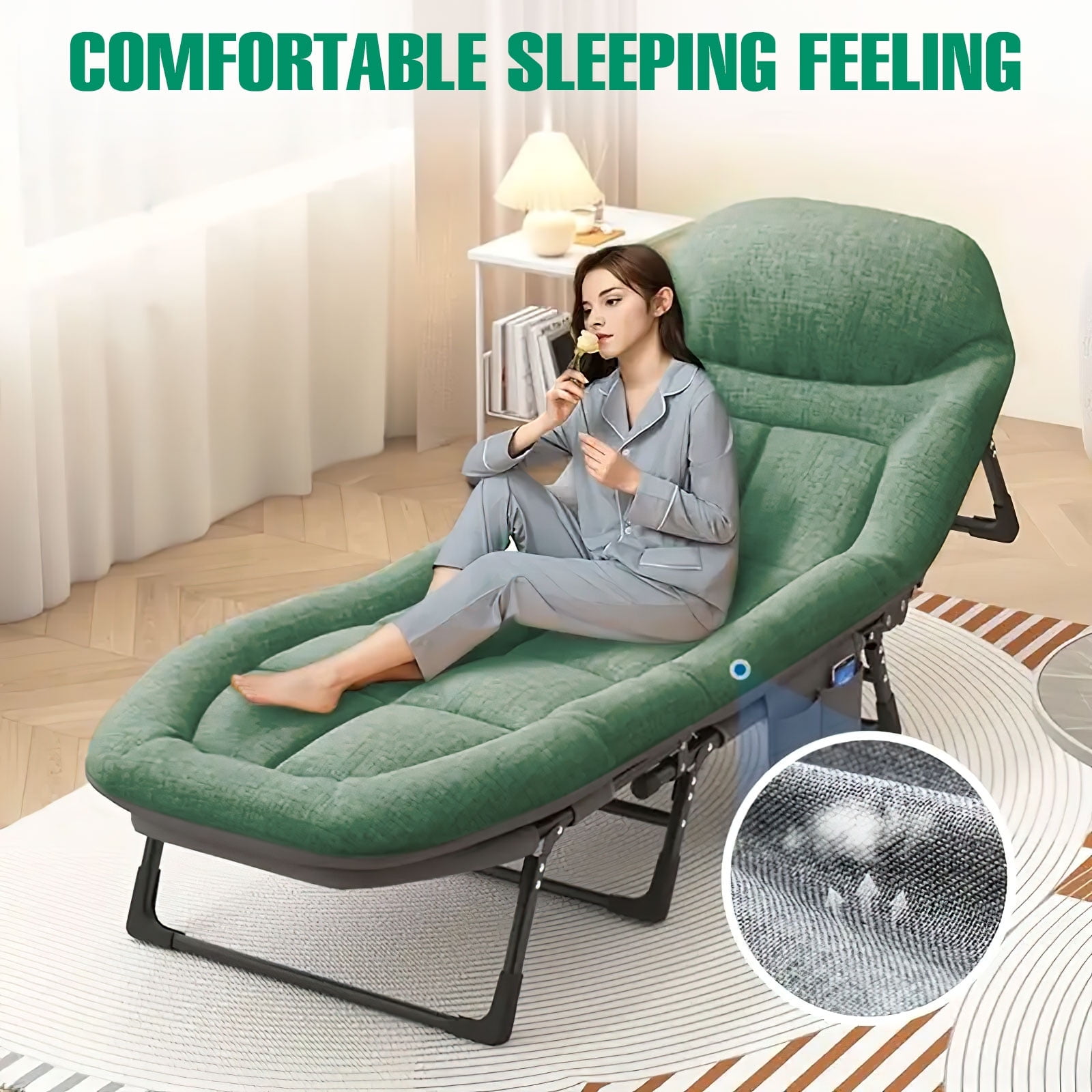 Click here for Razxnaor Camping Cots With Mattress  Portable Slee... prices