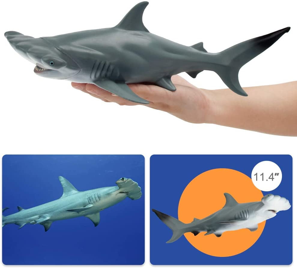 Shark Model Toy Simulation Hammerhead Shark Shaped Figure Lifelike ...