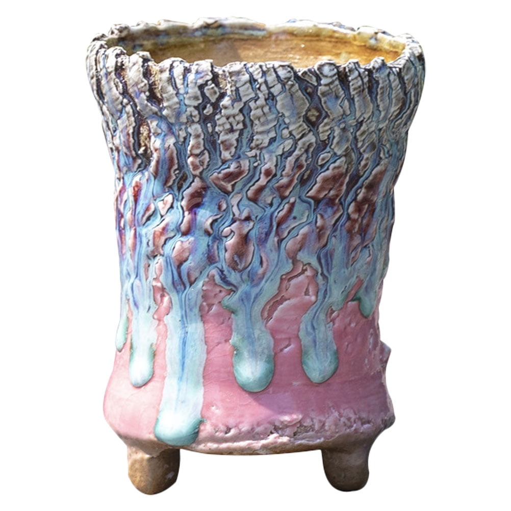 BESTONZON 1Pc Crude Pottery Succulent Basin Handmade Flower Pot Plant ...