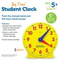 Learning Resources Educational Big Time Student Clock for Teaching Kids ...