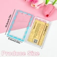 1PC Clear Card Holder with Keychain Thick Wavy White Edge Slide ID ...