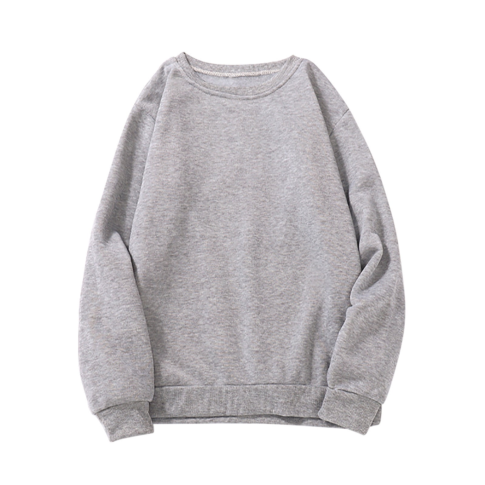 Click here for Unbranded Women Solid Color Long Sleeve Loose Roun... prices