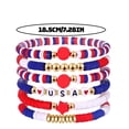 250th Anniversary American Independence Day Bracelets, Stretch Elastic ...