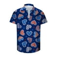 Mens Casual Sets Men‘s Casual Independence Day Print Two Piece Suit