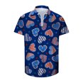 Mens Casual Sets Men‘s Casual Independence Day Print Two Piece Suit