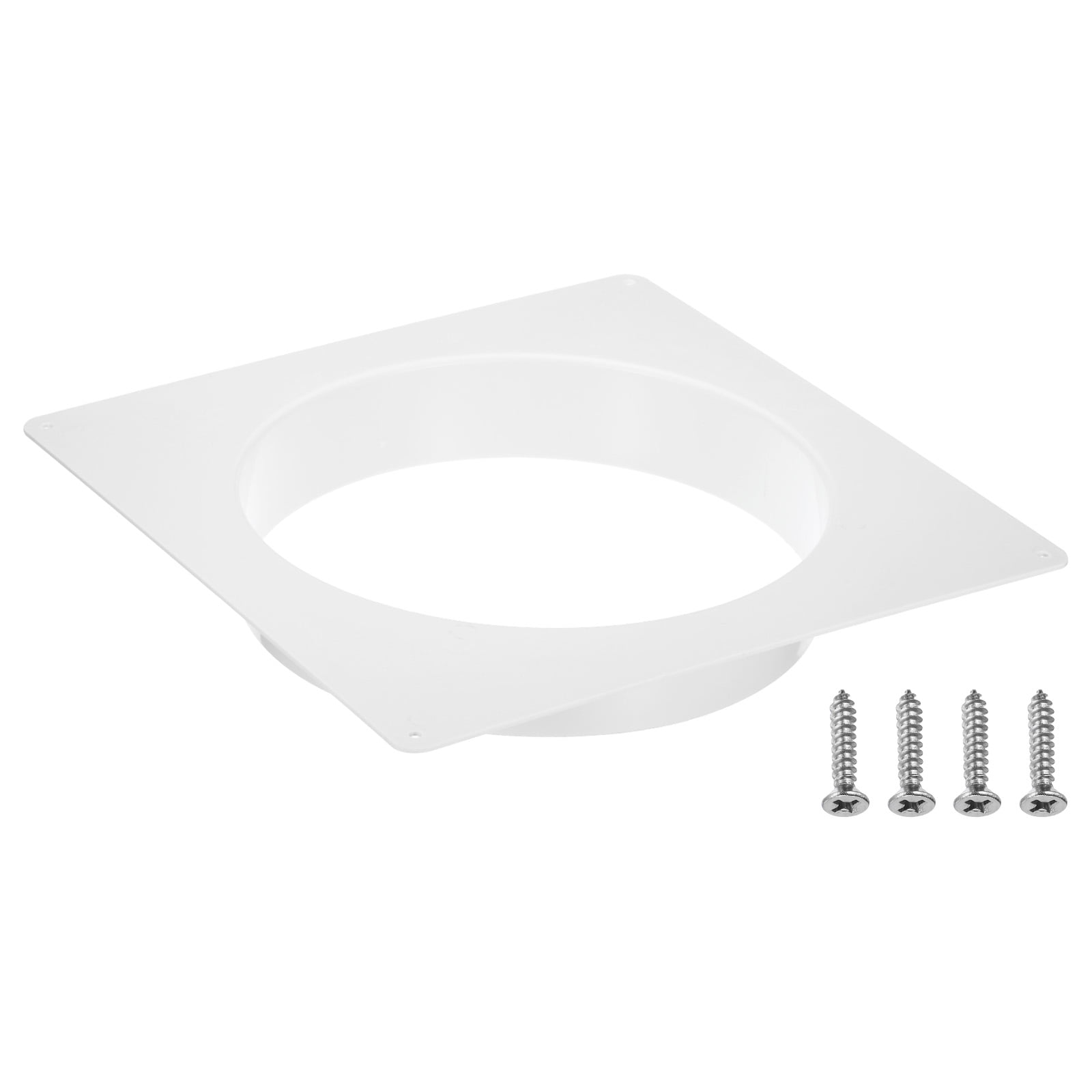 Uxcell 10" Duct Connector Flange Dryer Vent Wall Plate Square to Round ...