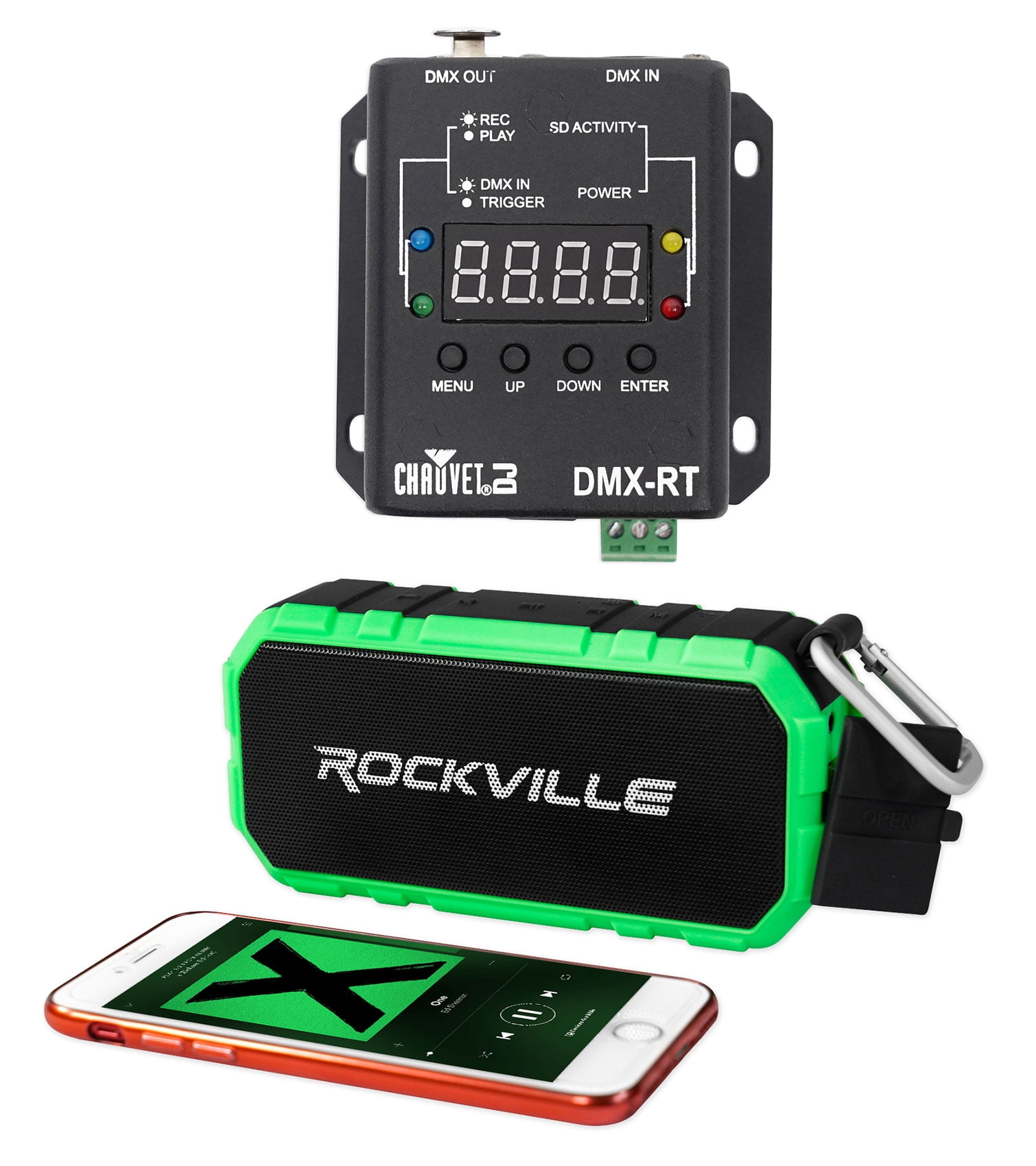 Chauvet DJ DMX RT DMX Recording Device w/Playback + Bluetooth Speaker ...