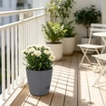 4Pcs Flower Pots â Lightweight Containers with Drainage Holes â Modern ...
