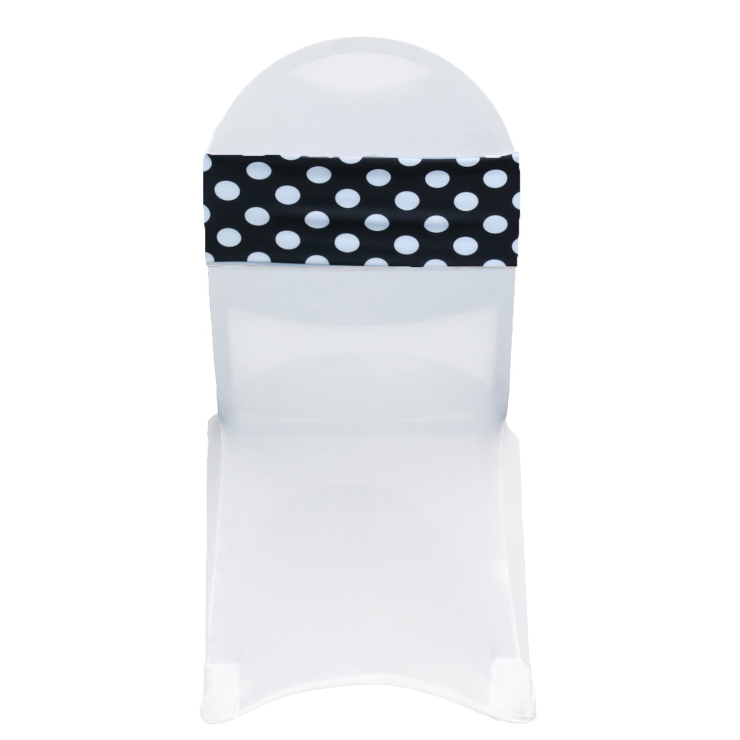 Your Chair Covers - 10 Pack Stretch Spandex Chair Bands Black and White ...