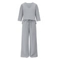 BLCHUNen Two Piece Sets for Women Comfortable Three Quarter Sleeve Tops ...