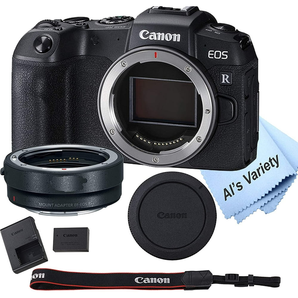 Canon EOS RP Mirrorless Camera (Body Only)+ Mount Adapter EF-EOS R,Cleaning Cloth (7pc Bundle ...