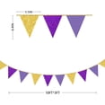 30Ft Purple Lavender Lilac Violet Gold Glitter Paper Triangle Pennant ...