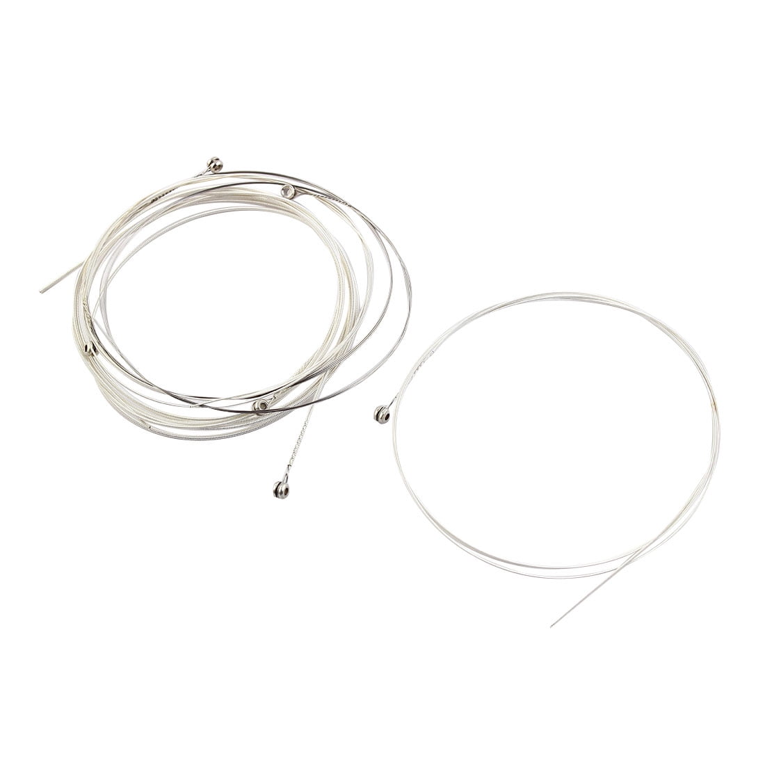 6 Pcs Beginners Replacement Steel Acoustic Guitar String White Silver ...