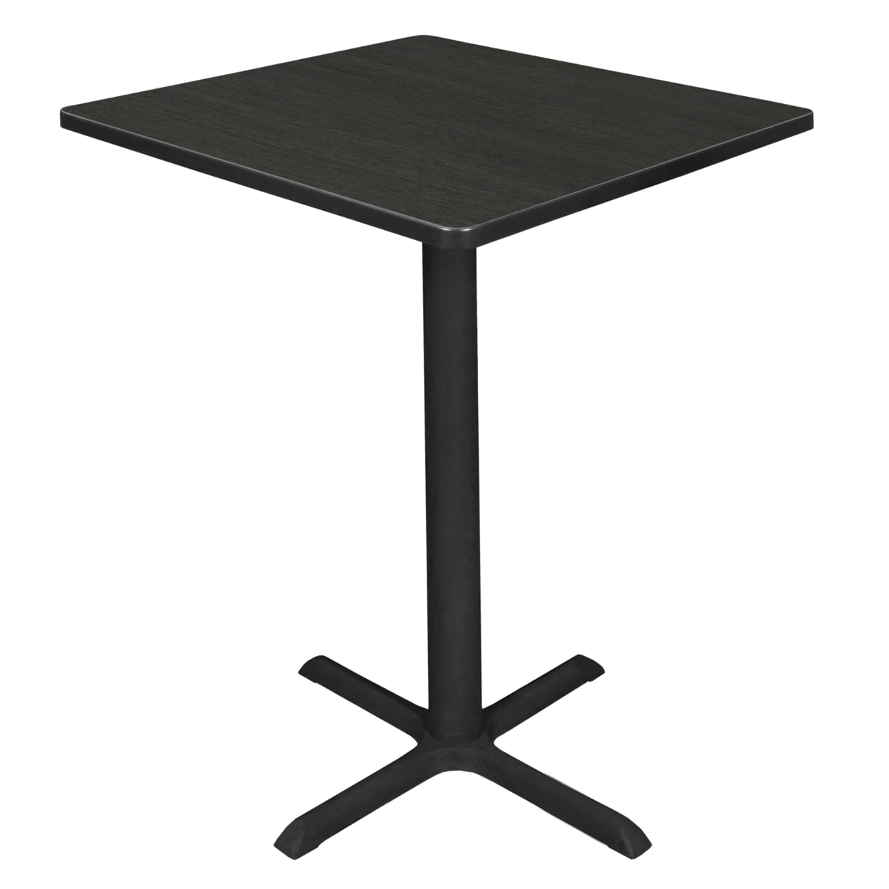 Cain 30" Square Cafe Table with Steel X Base and Hidden Adjustable ...