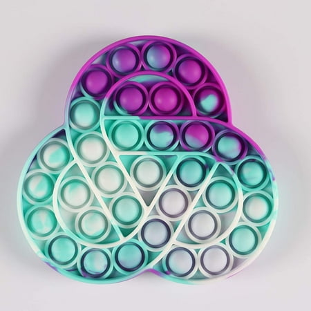 Push Popping Bubble Fidget Toy, Tie-dye Sensory Toy, Silicone Stress ...