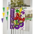 Newhomestyle Welcome Mardi Gras Decorative Garden Flag, Crawfish Mask ...