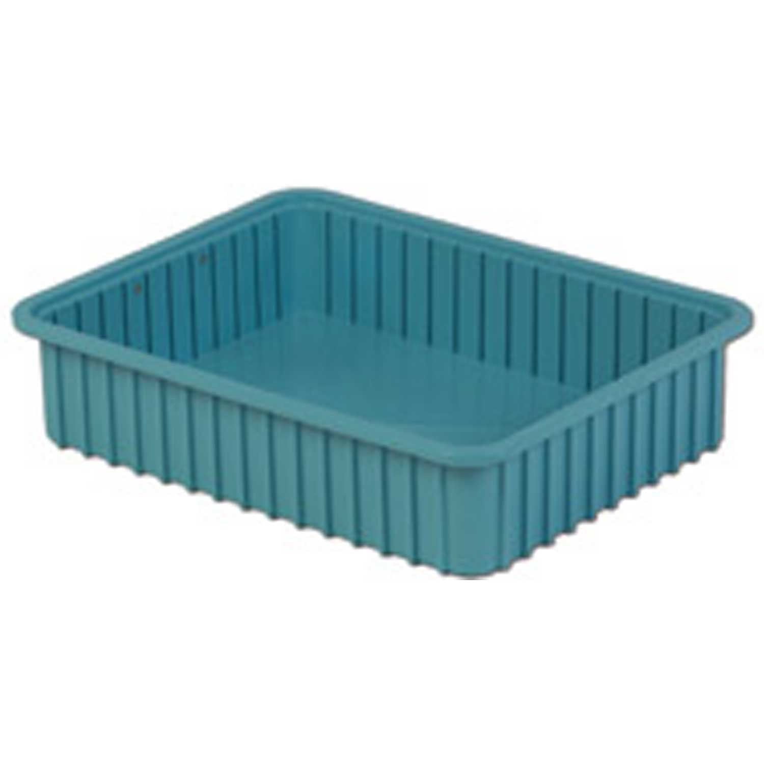 LEWISBins Divider Box, 22-3/8" x 17-3/8" x 5", Light Blue, Lot of 4 ...