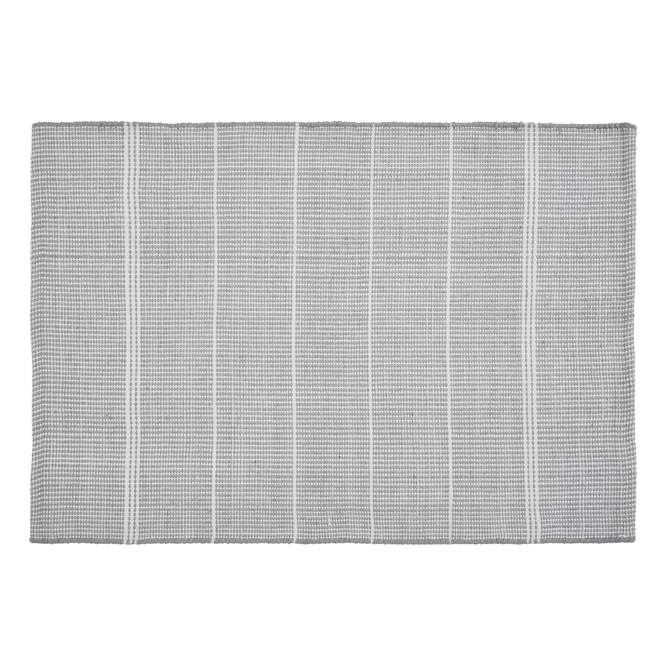 Home Décor Collection Grey Stripe Indoor/Outdoor Layering Accent Rug ...