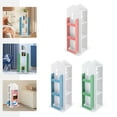 Blue / Pink / Green 360° Rotation Bookshelf 4-Tier Bookcase Storage ...