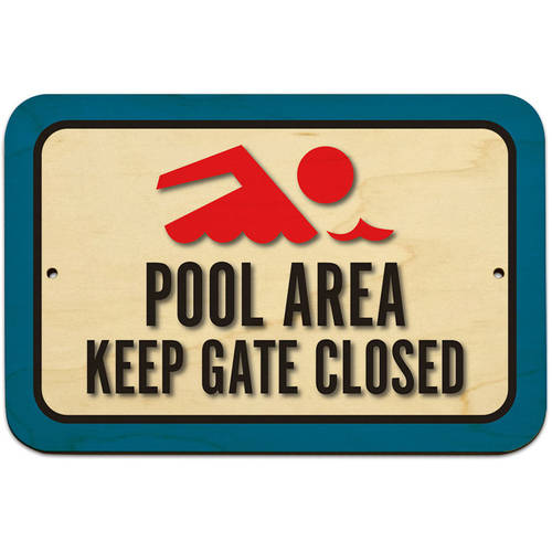Pool Area Keep Gate Closed Sign - Walmart.com