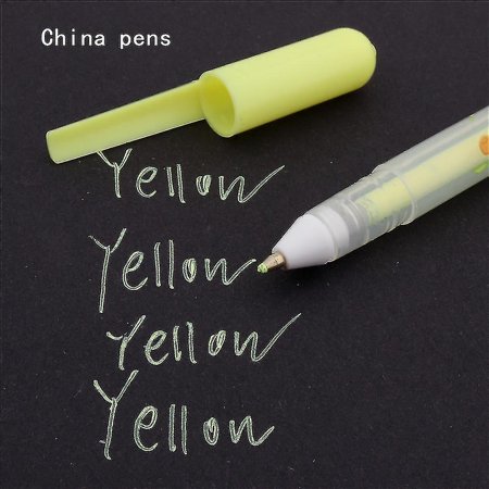 White Ink 0.8mm Gel Pen Unisex Pen Gift For Kids Stationery Office ...