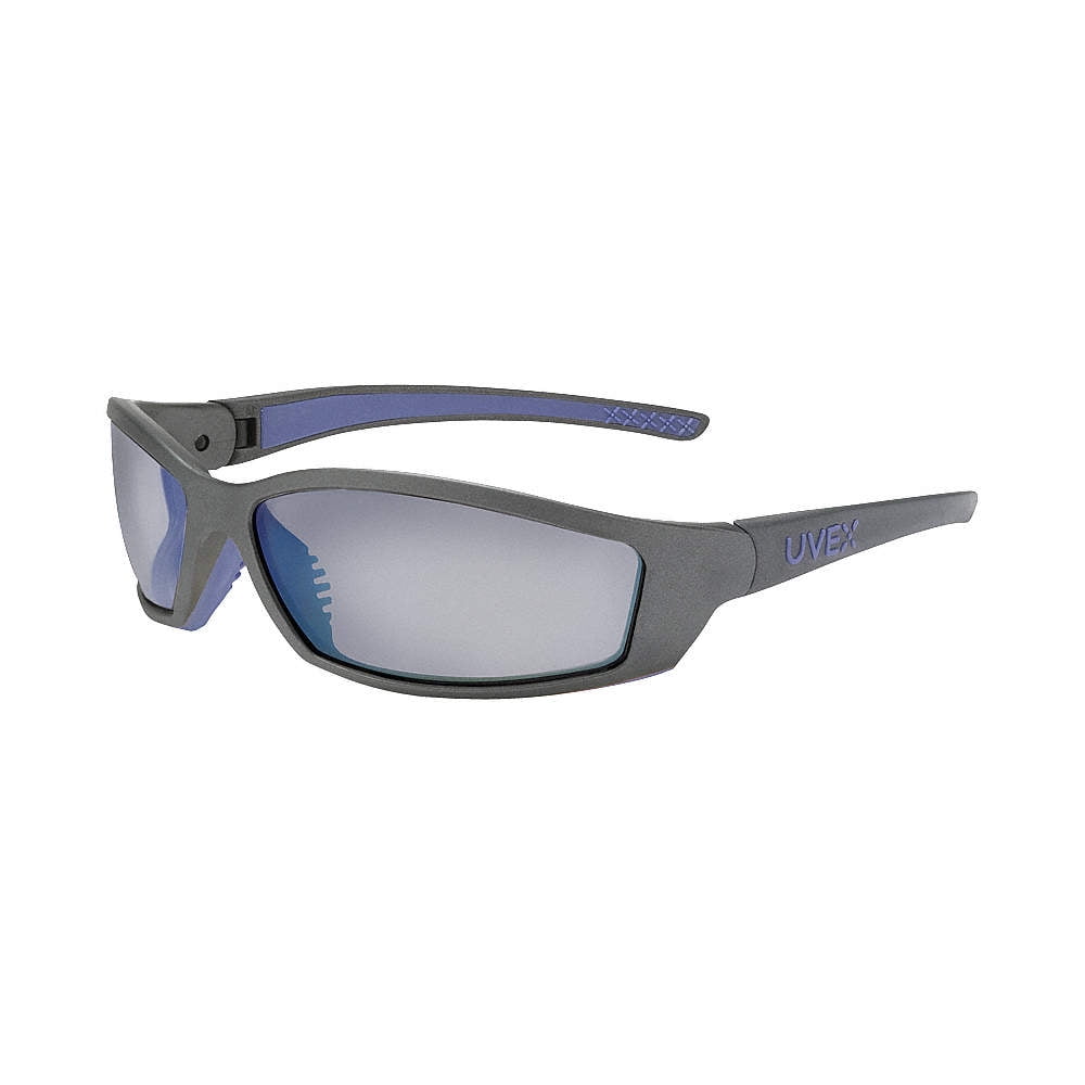Uvex SolarPro Scratch-Resistant Safety Glasses, Silver Mirror Lens ...