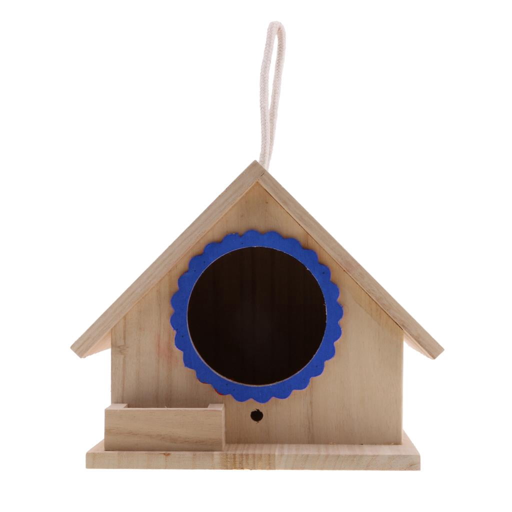 DIY Wooden Bird Cage Pet Nesting Home For Small Feeder Garden ...
