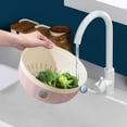 2-in-1 Fruit & Vegetable Washing Bowl - Dual Layer Colander with Handle ...