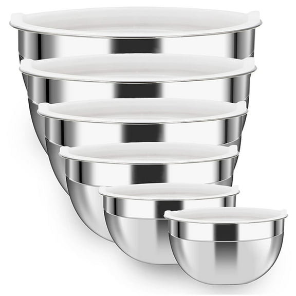EDHITNR Heavy Gauge Stainless Steel Mixing Bowls Set, Large Capacity ...