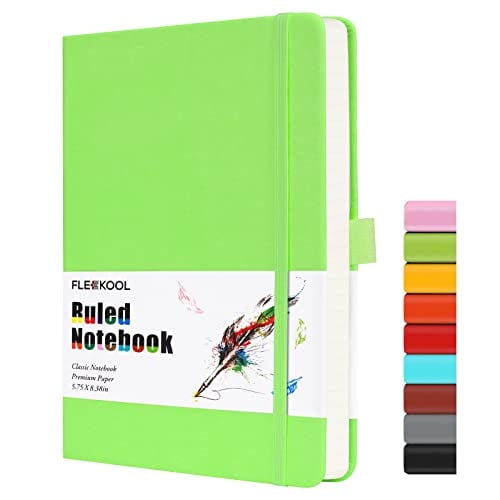 Cuaderno FLEEKOOL con papel 100gsm, reglas universitarias A5, lazo ...