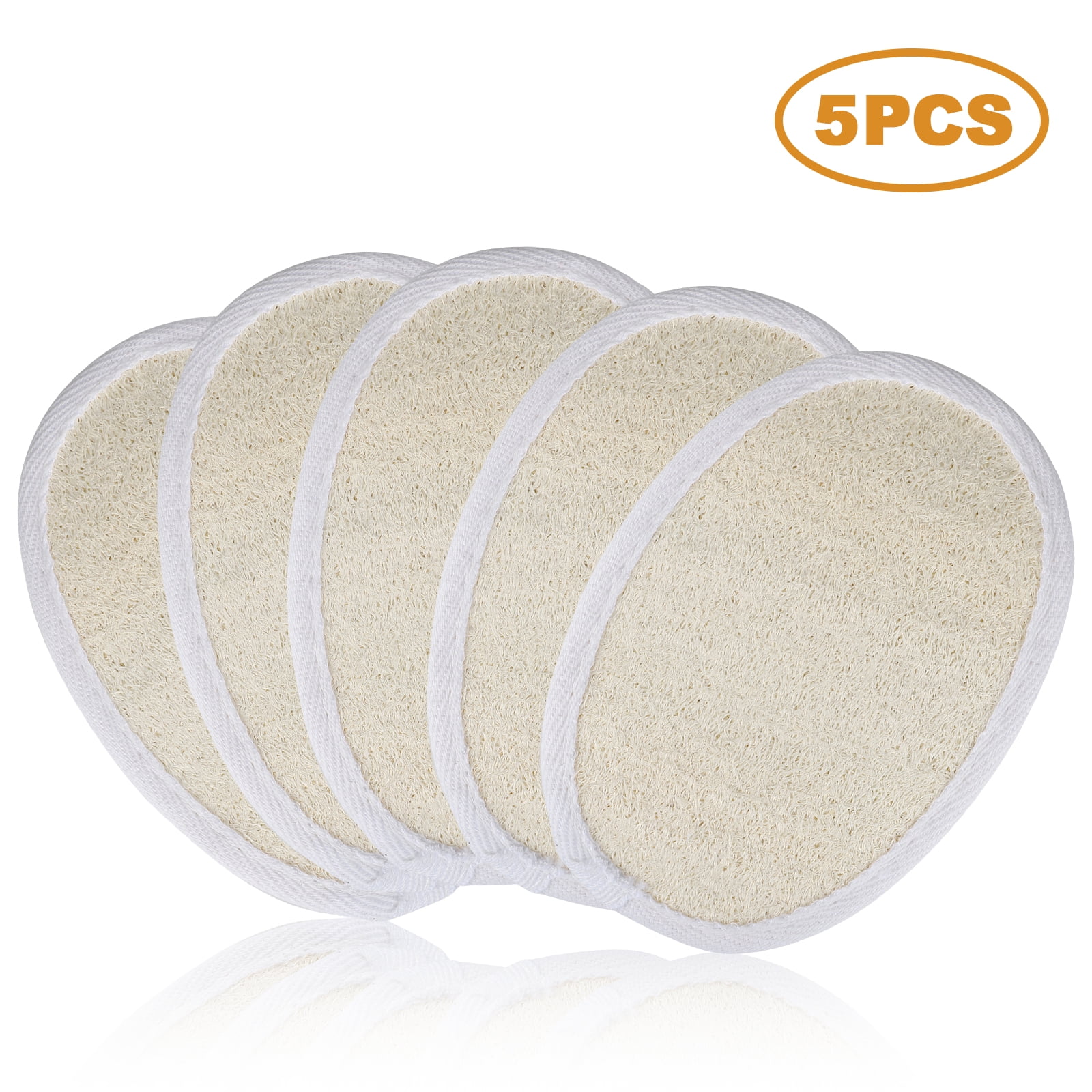 5pcs Exfoliating Loofah Sponge Pads Eeekit Bath Shower Loofah Body