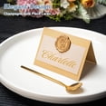 25 Pack Name Cards for Table Setting, Printable s with Antique Gold ...