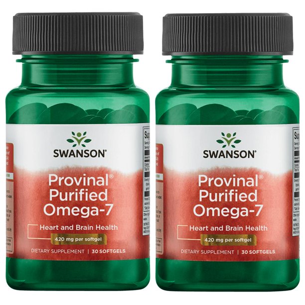 Swanson Provinal Purified Omega-7 420 mg 30 Sgels 2 Pack - Walmart.com