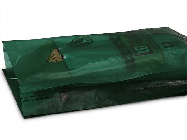 Pack Of 500, 12 x 3 x 18" Solid Dark Green Hi-D Recycled Plastic Bags W ...