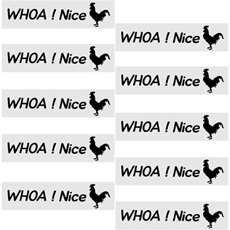HEIBIN 10 Pieces Whoa Nice Rooster Toilet Sticker, Toilet Lid Decals ...