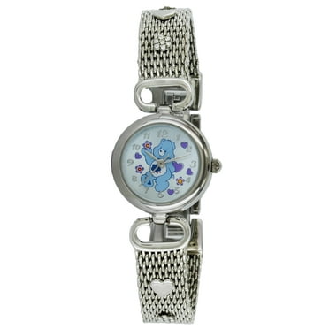 Disney Daisy Duck Watch with Genuine Leather Teal Blue Strap and Silver ...