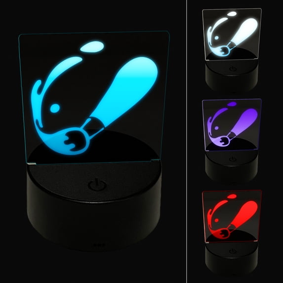 Paint Brush Splatter LED Night Light Sign 3D Illusion Desk Nightstand ...