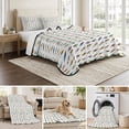 96x106in Quilt Bedding Set, Cartoon Colorful Bait Lightweight Coverlet ...