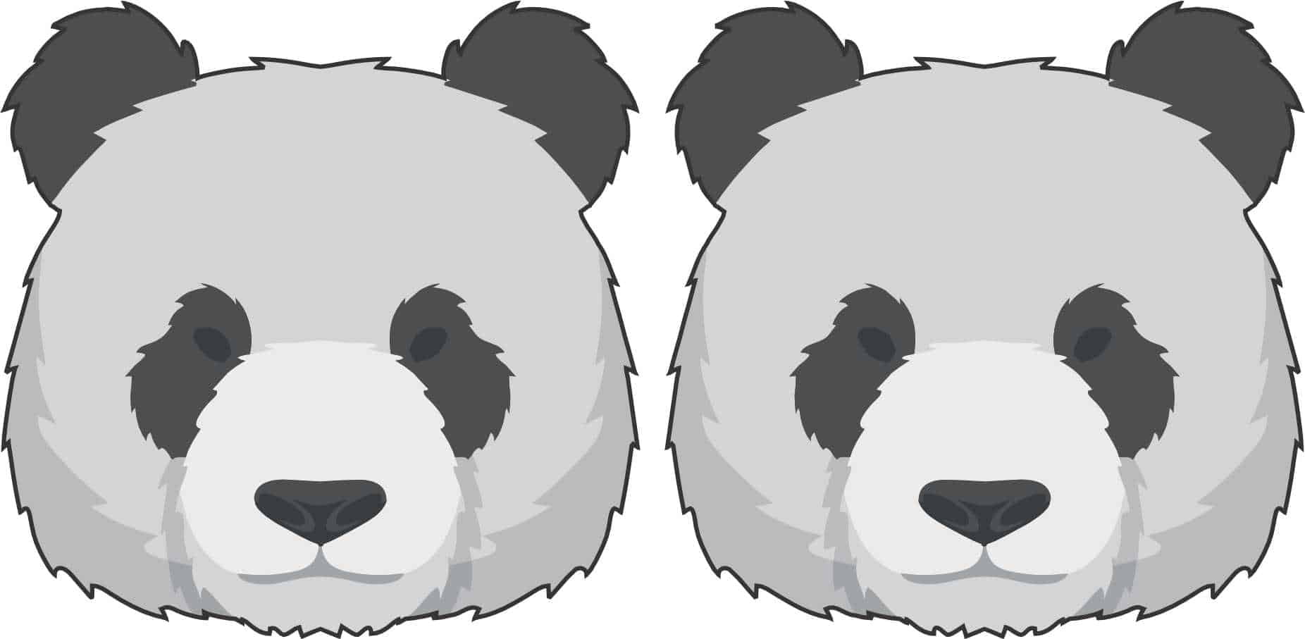 StickerTalk Panda Vinyl Stickers, 1 sheet of 2 stickers, 3 inches x 3 ...