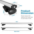 Aluminum Car Roof Rack Cross Bars w/ 176lbs Max Load Cargo Carrier ...