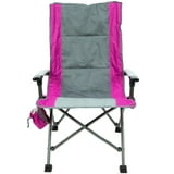 Ozark Trail High Back Camping Chair, Pink with Cupholder, Pocket, and ...