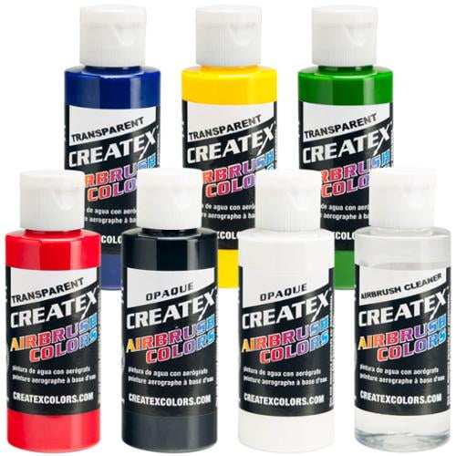 Createx 6 COLOR SET Transparent Airbrush Paint Colors - Walmart.com ...