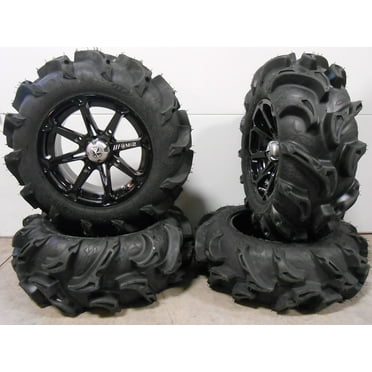 MSA Milled Flash 20" UTV Wheels 33" MotoHavok Tires Can-Am Maverick X3 ...