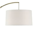 "360 Lighting Cora Modern Arc Floor Lamp 72"" Tall, Brass Finish, White ...
