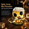 Soccer Ball Shaped Rotating Drinking Glass Cup, 300ml Capacity, 2026 ...