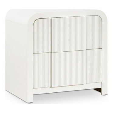 Meridian Furniture Mid-Century Modern Oakwood White Oak Night Stand ...