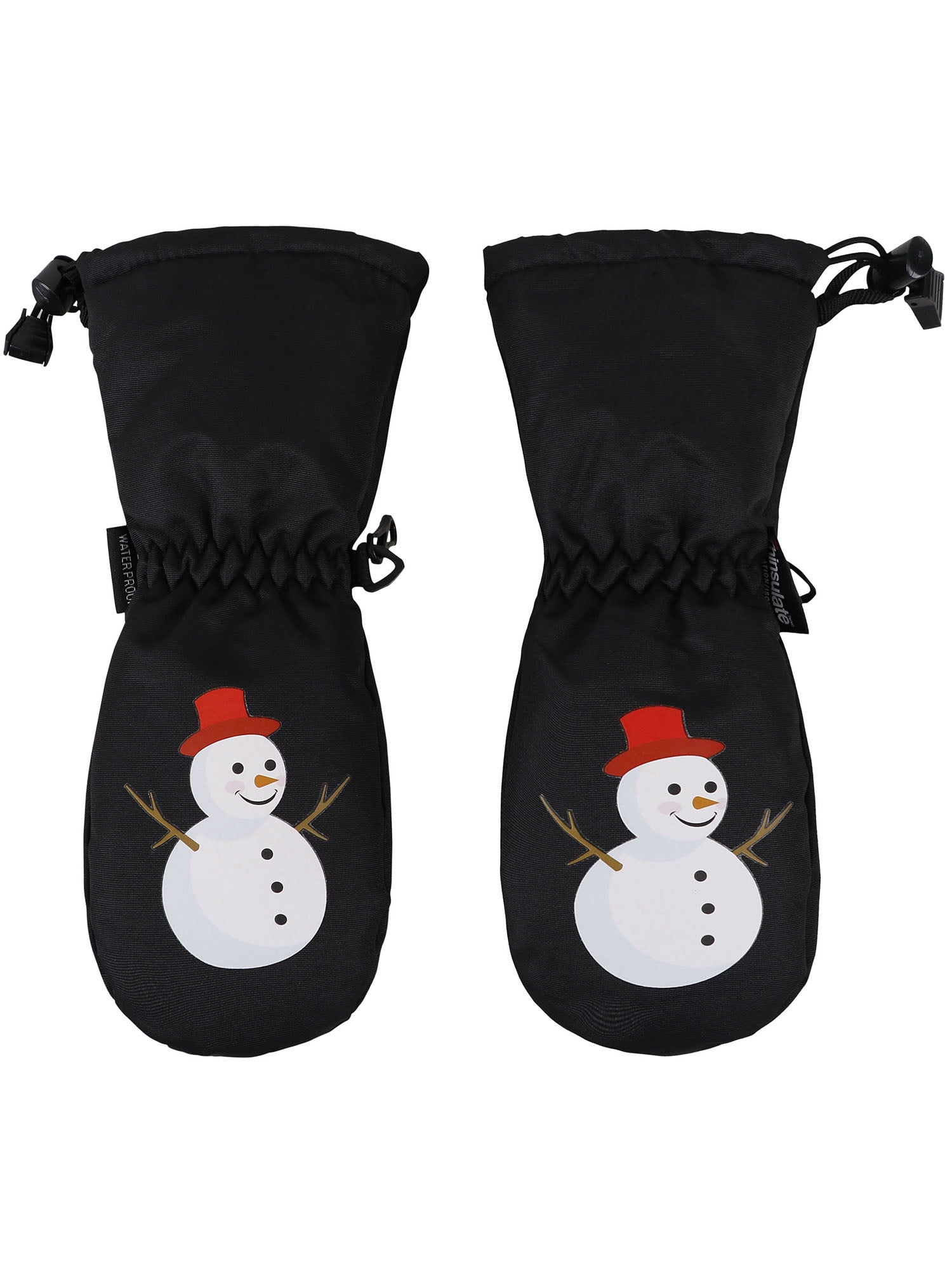 ANDORRA Boys Premium Weather-proof Thinsulate Snow Mittens, Snowman ...