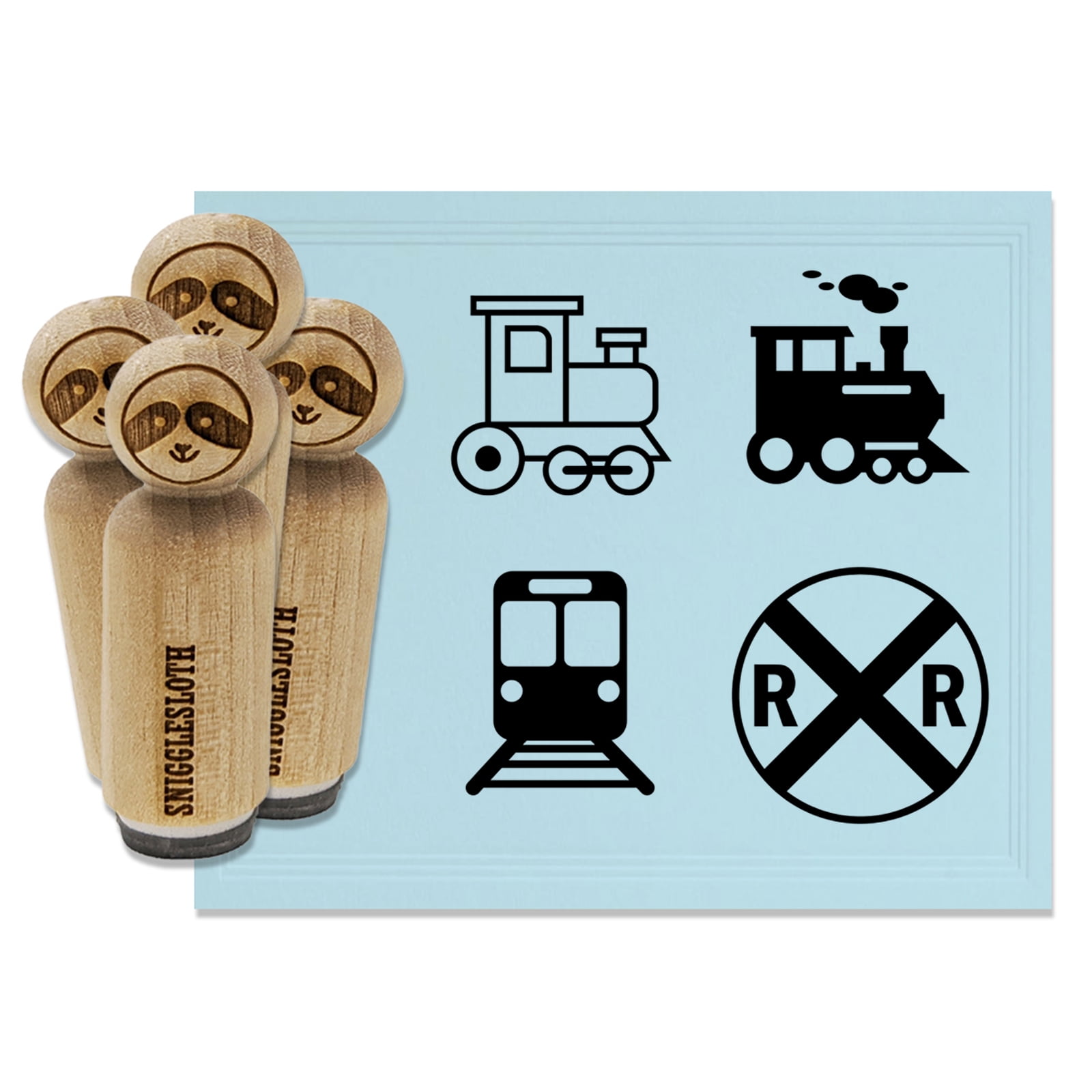 Railroad Crossing Trains Tracks Rubber Stamp Set for Scrapbooking ...