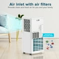 Auseo 5 000 Btu Portable Air Conditioner 3 In 1 Modes Quiet Ac Unit